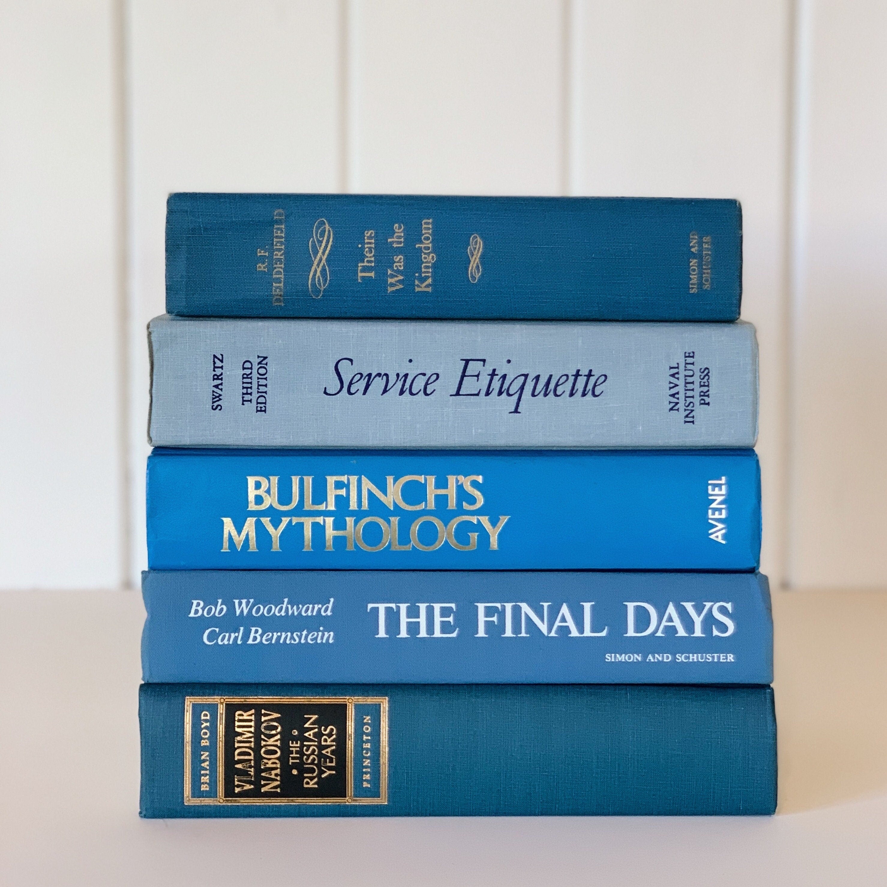 Blue Vintage Decorative Book Bundles – Pretty Old Books