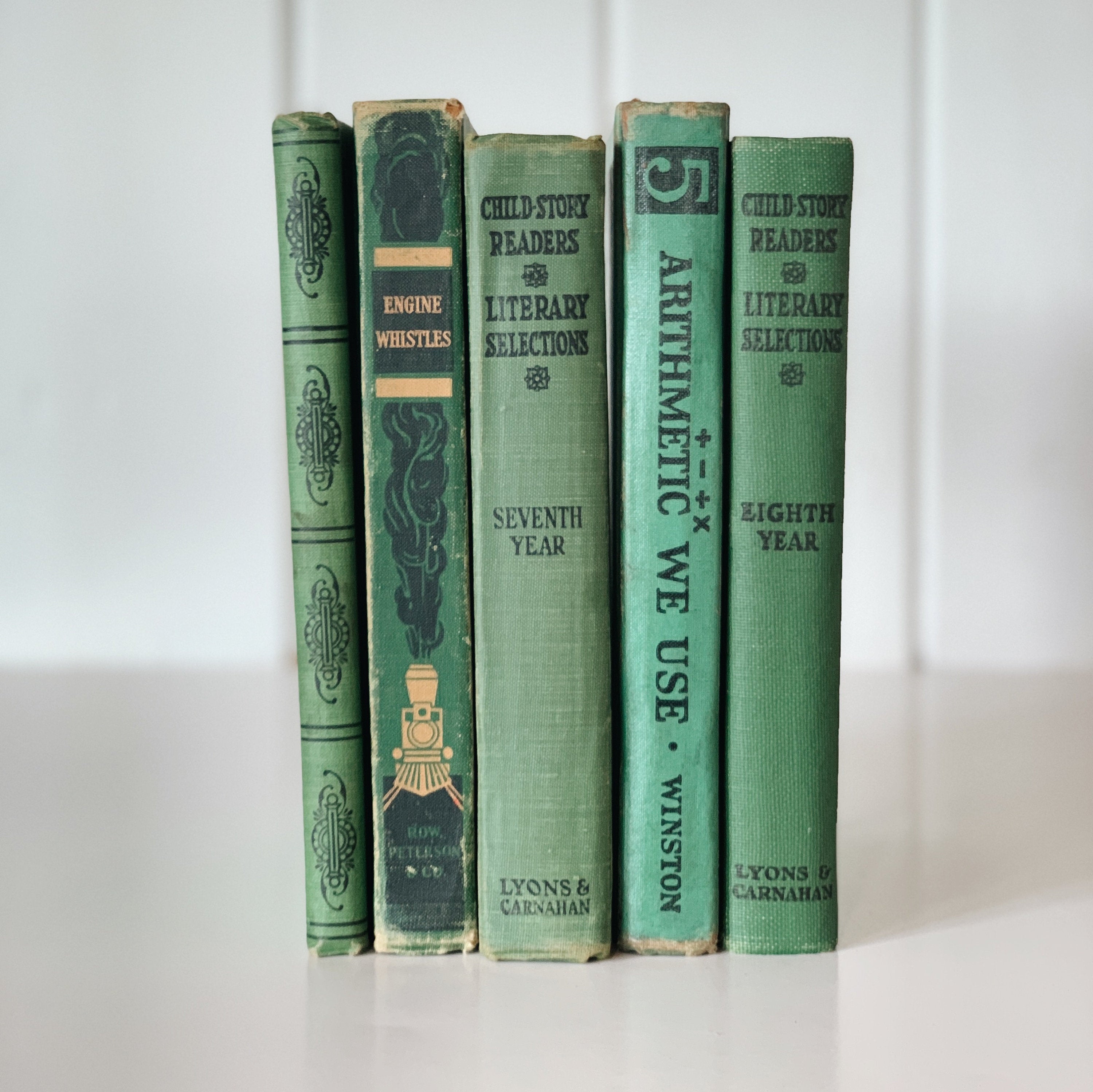 Green Vintage Book Bundles – Pretty Old Books