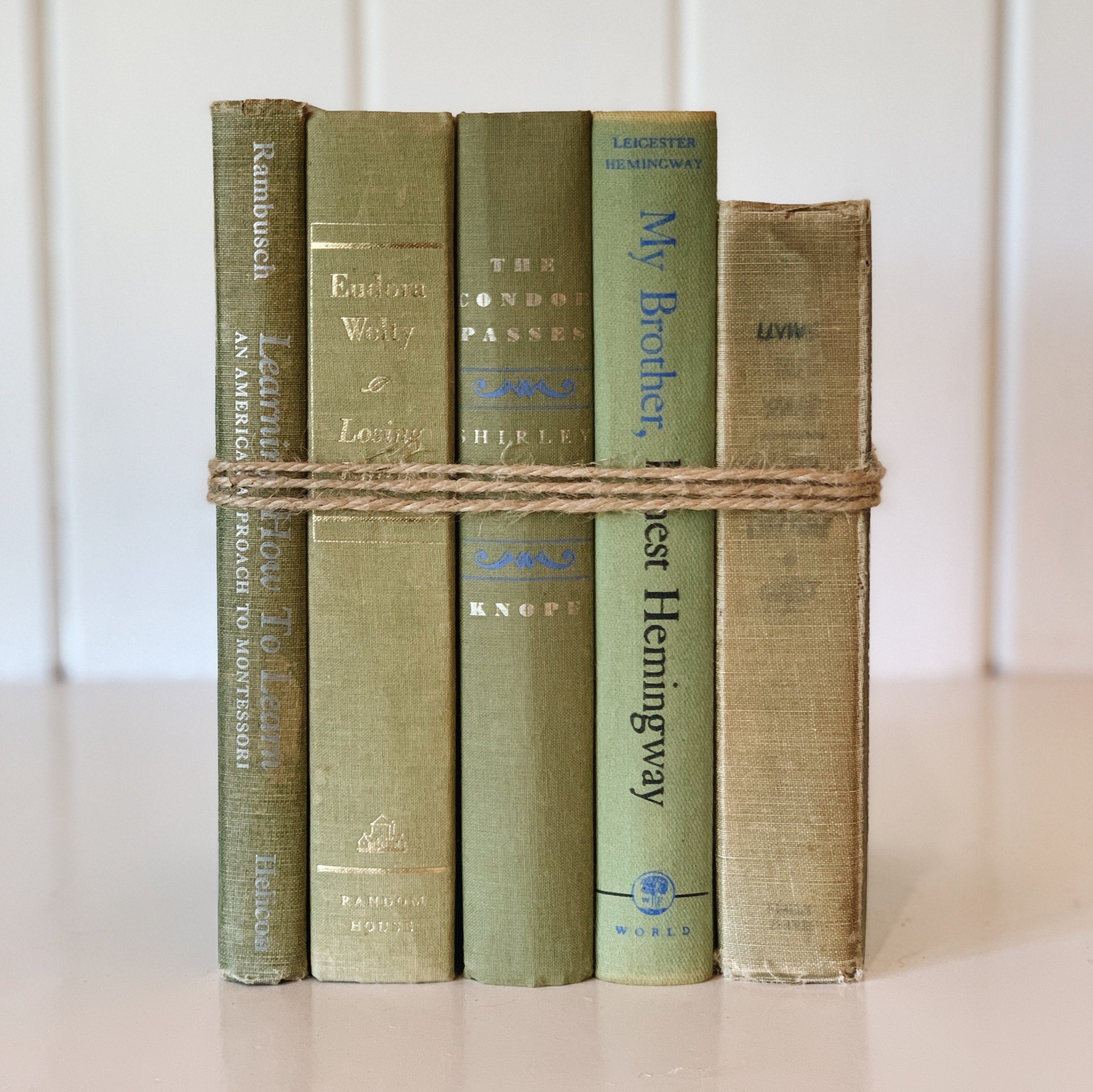 Green Vintage Book Bundles – Pretty Old Books